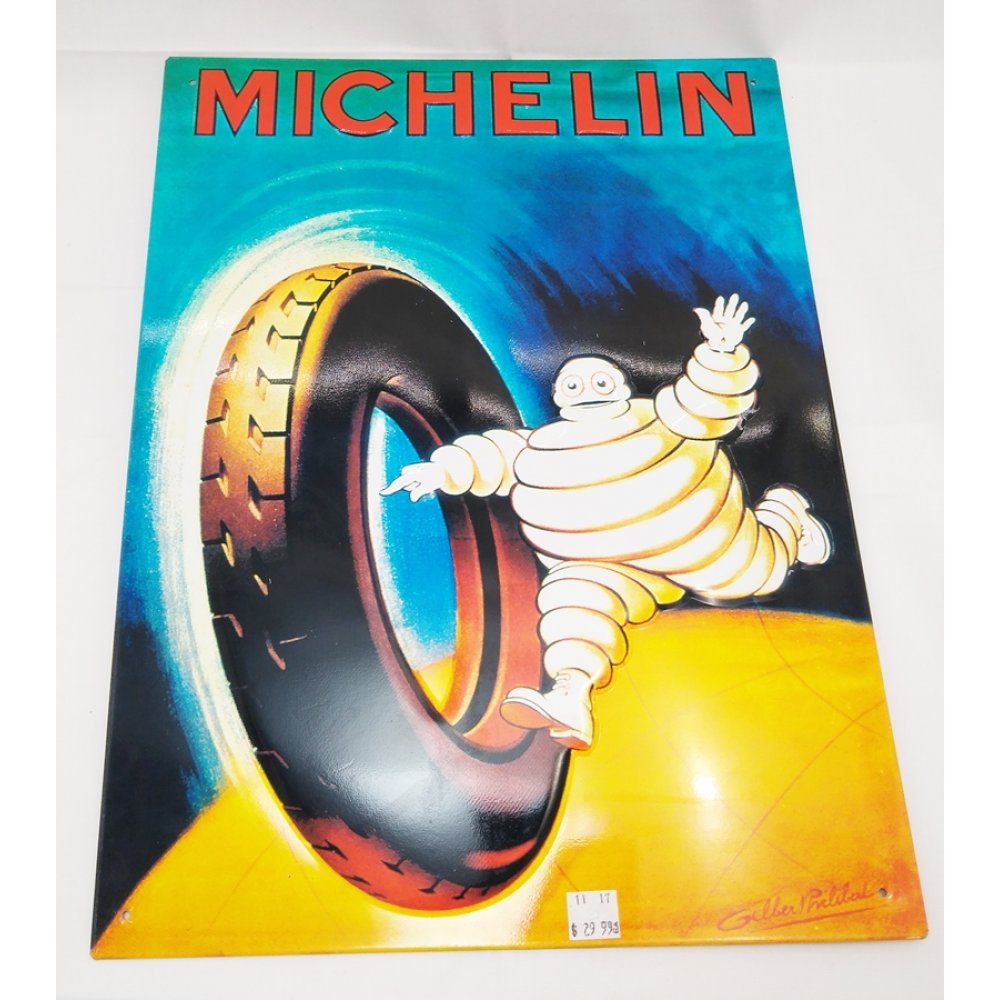 Retro Michelin Sign - Rolling Tire